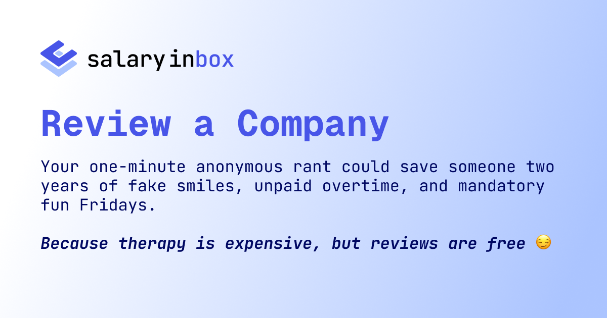 Share Your Experience Submit A Company Review On Salaryinbox 0225